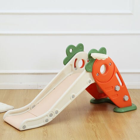 Baby Vivo Kinderrutsche / Rutsche mit Basketballkorb - Karotte in Orange