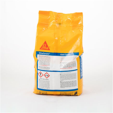 Lote de 5 unidades SikaCeram-650 Classic white 5 KG Saco SIKA