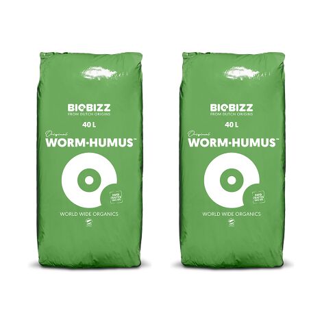 2 X Biobizz WORM HUMUS Vermicast Concime organico biologico 40 LT