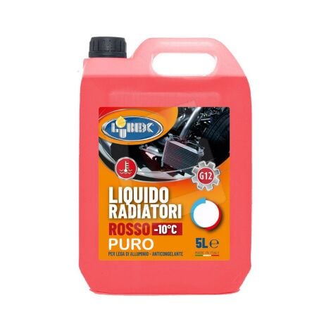 Lubex LIQUIDO RADIATORI ROSSO PURO Antigelo anticorrosivo G12 concentrato 5 LT