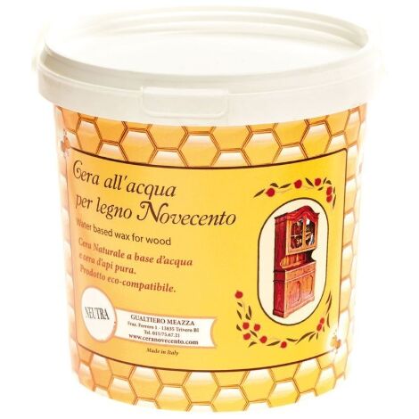 Novecento CERA ALL'ACQUA per legno mobili pavimento colore neutro 500 ML