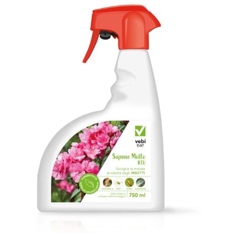 Vebi SAPONE MOLLE RTU Insetticida naturale afidi scioglie melata spray ...