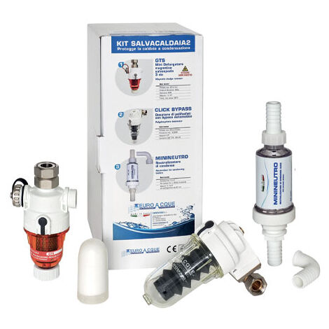 Kit Euroacque SALVACALDAIA2 con Defangatore Filtro Magnetico + Dosatore Polifosfati ...