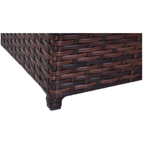 easycomfort set mobili da balcone in pe rattan, tavolo da giardino con ...