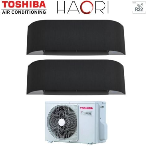 Climatizzatore Condizionatore Toshiba Dual Split Inverter serie HAORI 10+13 (9+12) con RAS ...