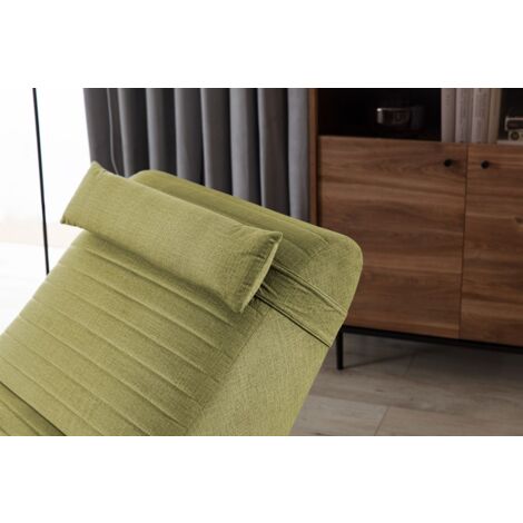 Relaxliege Liege Sessel ABRAMO in Stoff Lisbon Hellgrün