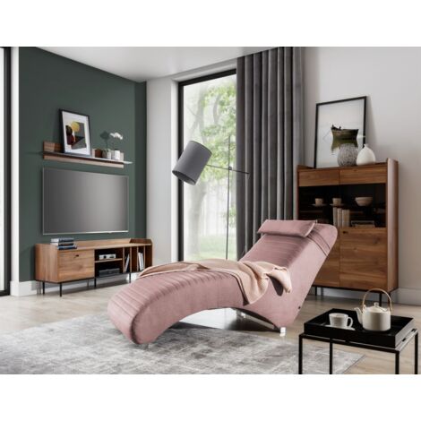 Relaxliege Liege Sessel ABRAMO in Stoff Lisbon Rose