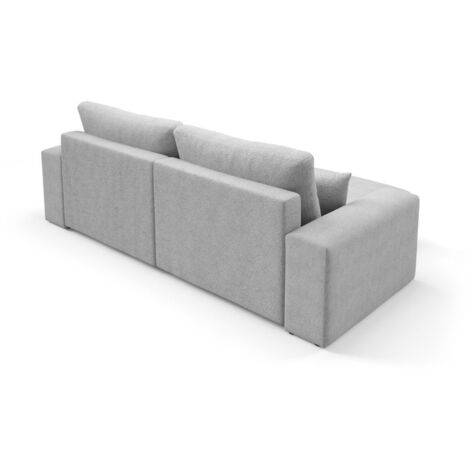 Ecksofa Schlafsofa Sofa ARONA XS in Stoff Centaur Creme Ottomane Links