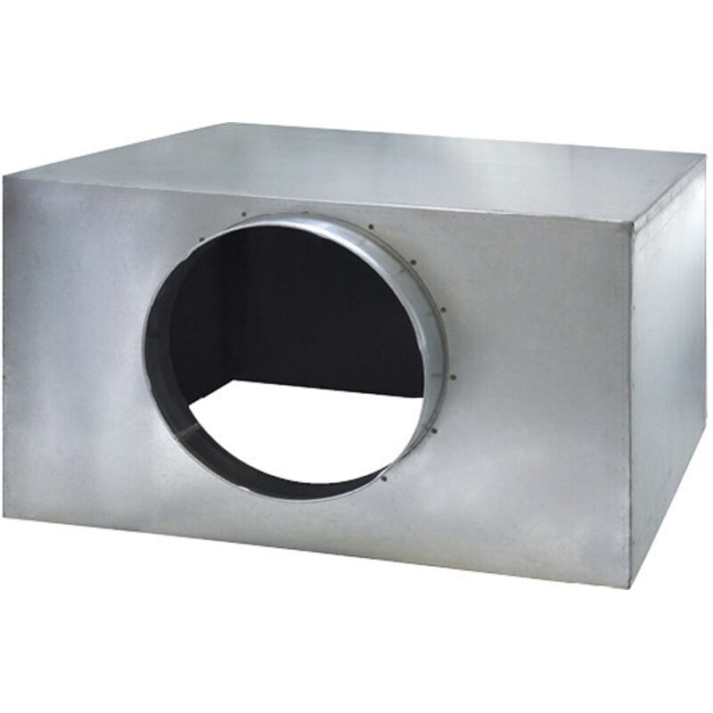 Plénum acier galva à raccordement latéral 2xD200mm ht300mm pour grille ...