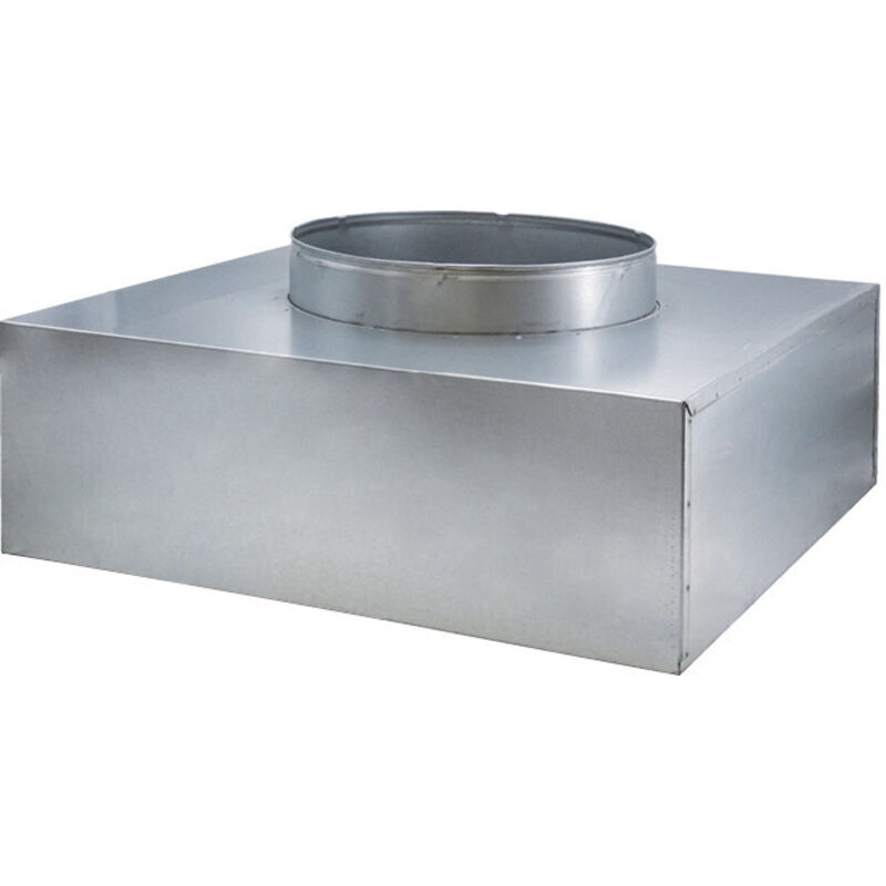 Plénum acier galva à raccordement axial 1xD200mm ht150mm pour grille ...