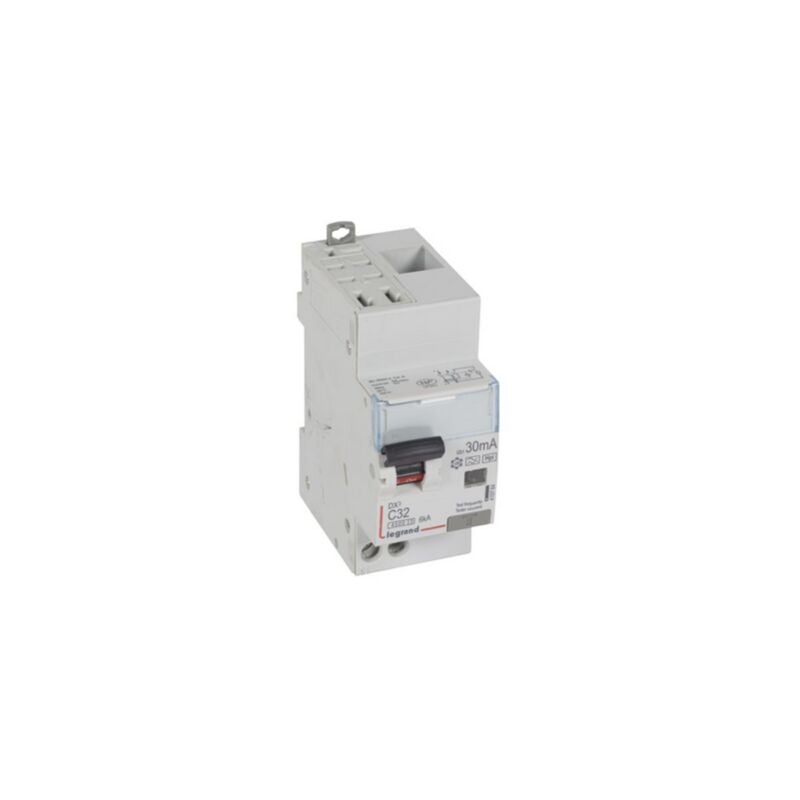 Disjoncteur différentiel DX³ 4500 auto/vis U+N 230V 32A type Hpi 30mA 6kA courbe C 2 Modules ...