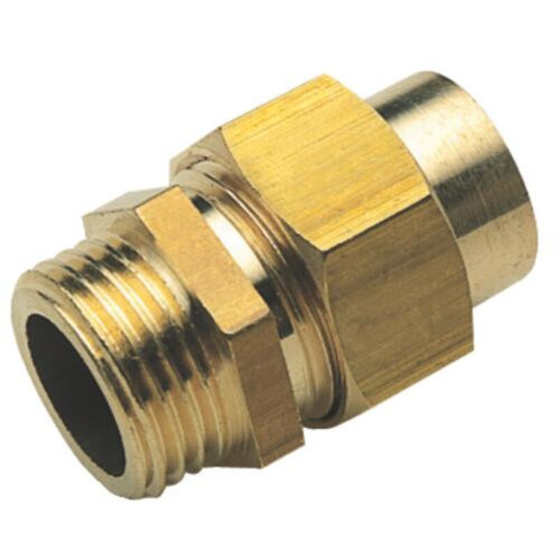 RACCORD UNION DROIT LAITON 3 PIECES A PORTEE SPHERO-CONIQUE MALE - 341