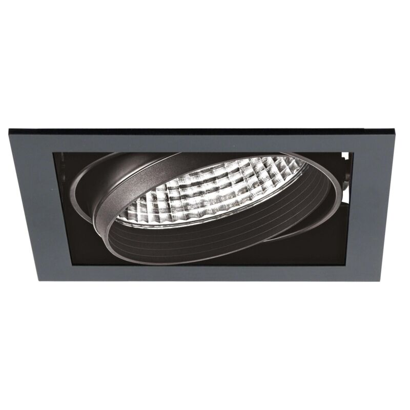 KIT QUADRA MONO -Downlight orient. noir module LED 34W 3000K 40° 3300lm ...
