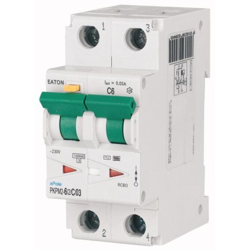 Disj. diff. 2X6A 300mA type AC/ cbe C 000111627 EATON PKPM2-6/2/C/03