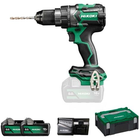 Perceuse percussion 18V 5,0Ah Brushless 140Nm m.auto.13mm RFC HitCase II HIKOKI DV18DCWPZ