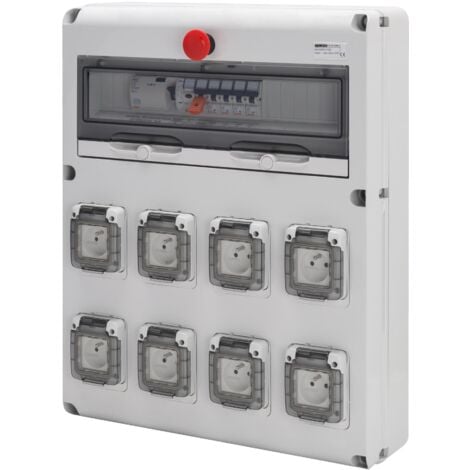 COFFRET TETRA.8PC 230V 16A+30MA+AU GEWISS FR60235N