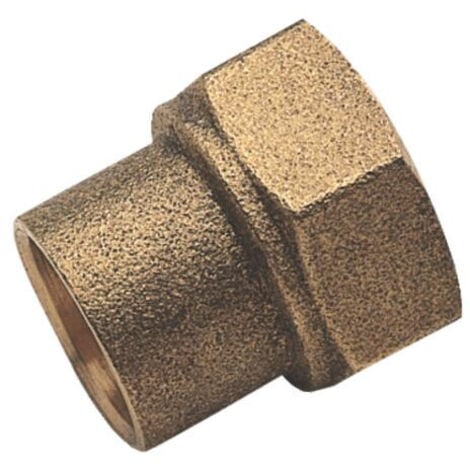 MANCHON DROIT LAITON FEMELLE ET A SOUDER CUIVRE - 270 GCU