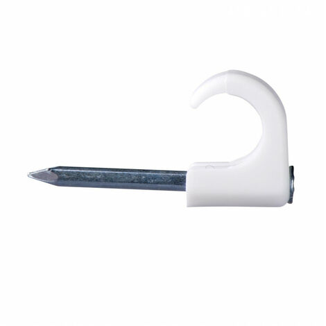 Mureva Fix Clip à clou pour câble Ø7-10mm clou Ø2-L25mm blanc RAL9010 ...