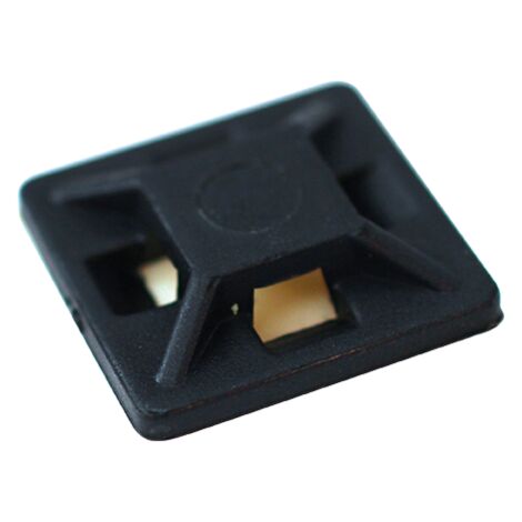 Lot de 100 Embase adhèsive 4,4 mm noire EUR'OHM 43142