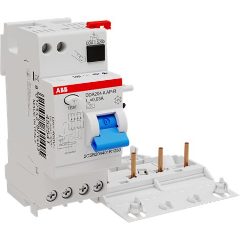 Bloc Dif. (DDA204) 4P 25A 30mA Immunisé (Pour S200) 2CSB204401R1250 ABB 452541