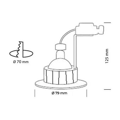 SPOT ENCASTRE JUPITER Kit IP65 5w SH 3000K BLANC AEROSPOT 152801