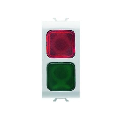 VOYANT DE SIGN. DOUBLE ROUGE/VERT BLANC GEWISS GW10629