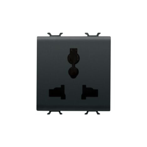 MULTISTANDARD SOCKET OUTLET BLACK GEWISS GW12310