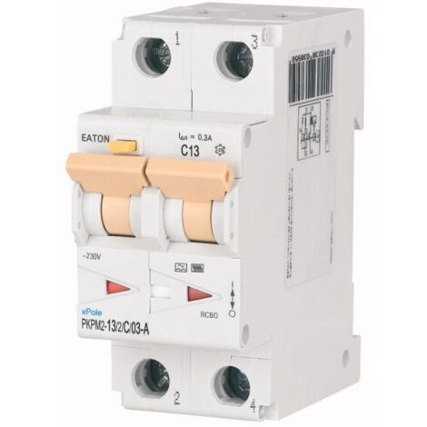 Disj. diff. 2X13A 300mA 10kA type A/ cbe C 000111641 EATON PKPM2-13/2/C ...
