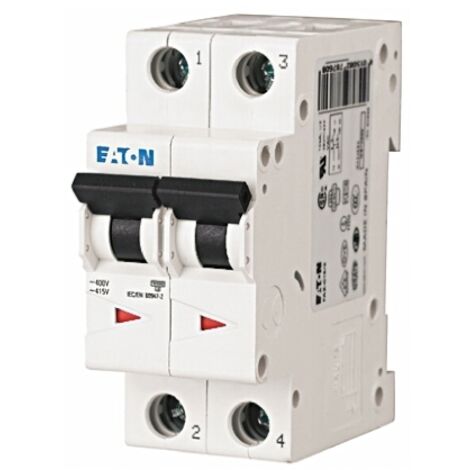 Disjoncteur Eaton Eaton Moeller 2P, 25A, pouvoir de coupure 6 kA ...