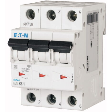 Disjoncteur 3 poles Eaton Moeller 3A securite tableau electrique