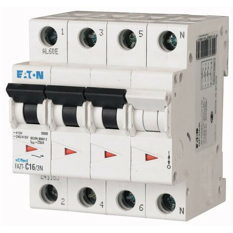 Disjoncteur modulaire 6A 3Np Eaton FAZT courbe B pour circuit sensible ...