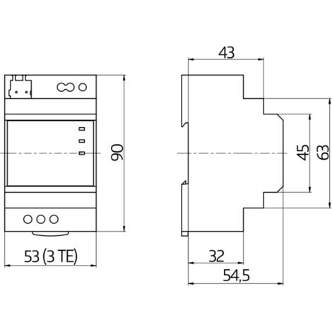 PSN-230 / 640 / 30 / KNX REG - module dalimentation KNX PS montage sur ...