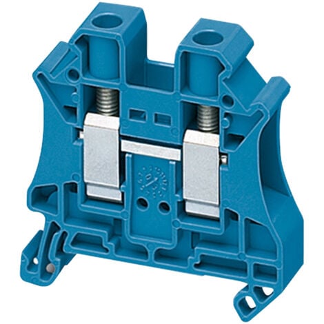 Borne à vis passant 2 points 10mm² bleu SCHNEIDER NSYTRV102BL