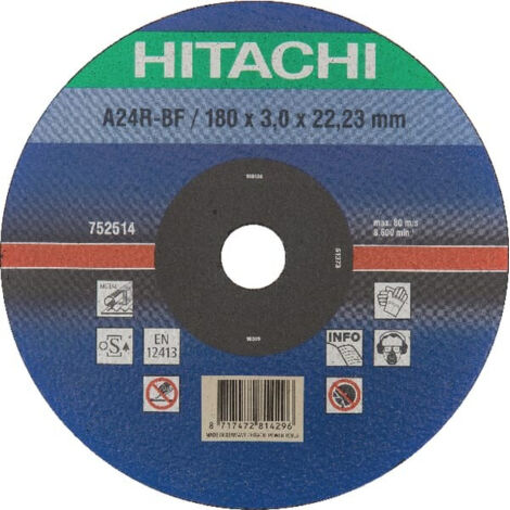 Disque à tronçonner pour métal Ø180x3 plat HIKOKI 752514