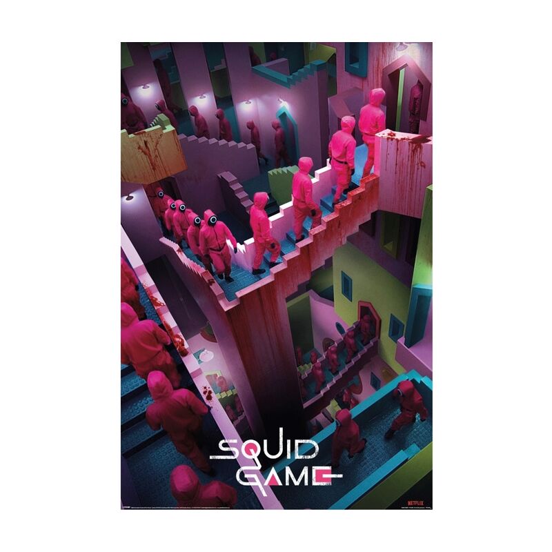 Poster il gioco del calamaro scale pazze