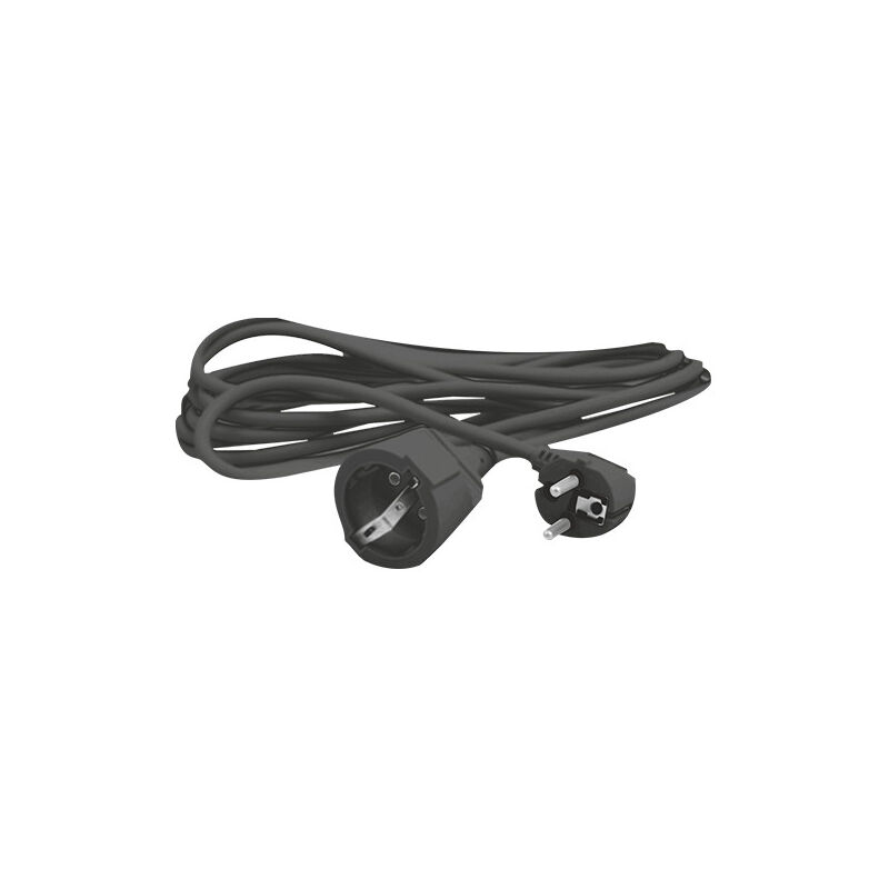 Prolunga elettrica Schuko 4,8mm 2m 16A NERO