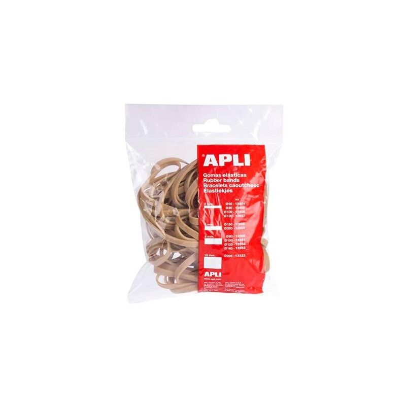 Apli gomma elastica marrone 120x5mm 100 gr.