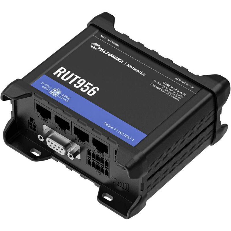 Teltonika RUT956 Industrial Dual SIM LTE WiFi RS232 RS485 Router