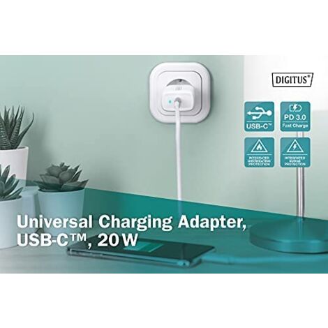 Digitus Adattatore di ricarica universale, USB-C™, 20W