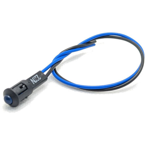 Luce pilota a led 5mm C/cavo 220vac Blu luminoso Ilc1220az