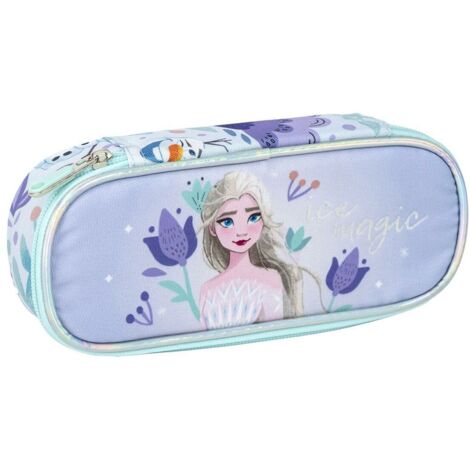 Astuccio ovale de Frozen - Colore Lilla - 8,5 x 5 x 22,5 cm - Chiusura ...