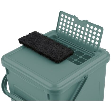 Bidone per compost organico da 9 L con carbone attivo