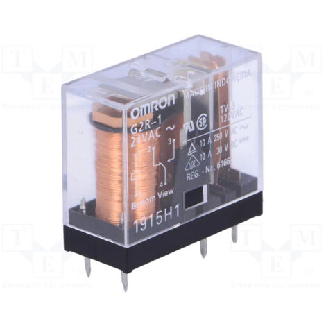 Relè 24vac 1 commutato 10a/250vac Omron G2r-1-24ac
