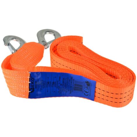 Geko G02390 - Fune di traino per auto (4 m, 3 T, 50 mm, con ganci ...