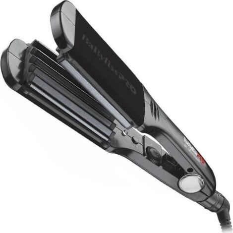 BaByliss PRO - Ferro ondulante, Frisé, 60 mm, nero