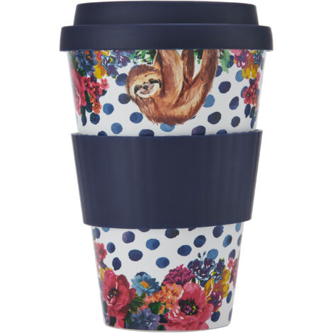 Mikasa wild at heart sloth tazza da viaggio, 370ml