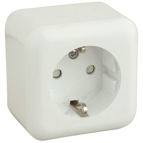 Base schuko 16A/250V colore blanco Electro Dh Electro Dh 36.470/B/B ...