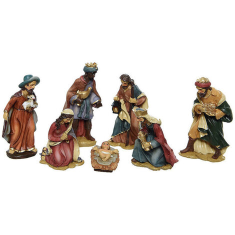 Set di 7 figure per presepe 9 cm
