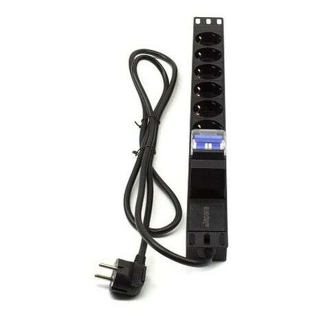 19" 6 X Schuko Rack Power Strip con magnetotermia e protezione Lapara ...