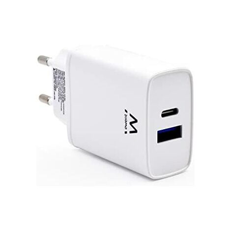 Ewent caricatore rapido q3 20w usb-c e usb-a